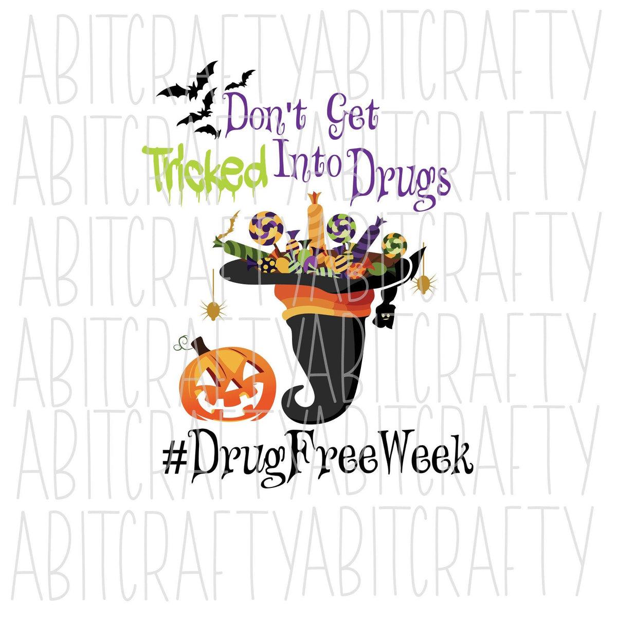 Don't Get Tricked Into Drugs, Red Ribbon Week, Drug Free Week svg, png