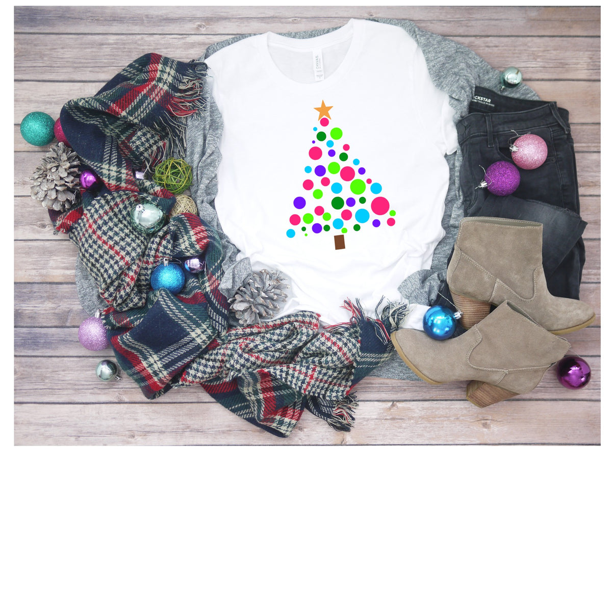 Polka Dot Christmas Tree svg, png, sublimation, digital download