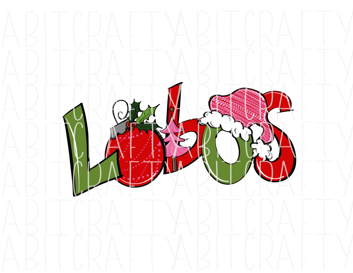 Lobos/Santa/Christmas Sublimation/Ho Ho Ho/Merry/PNG/Sublimation Digit